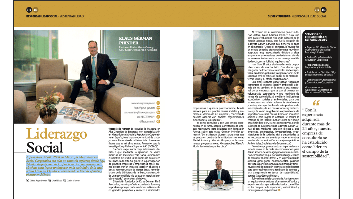 Klaus Gérman Phinder, uno de los 300 líderes en México | Ideas de ...